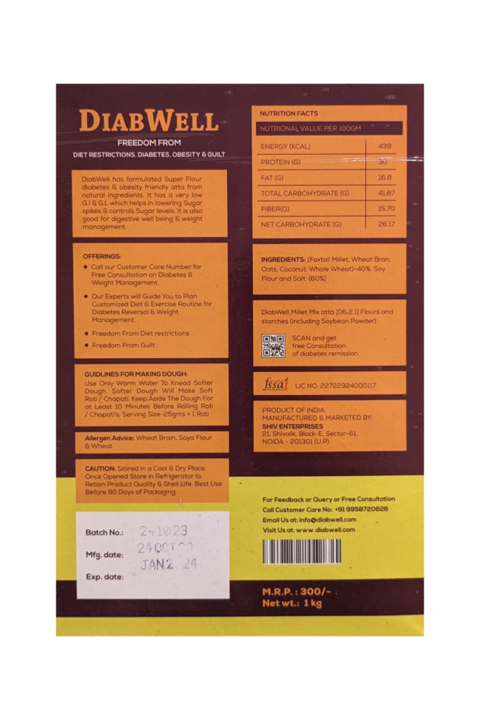 Diabwell Sugar Control Atta Super Flour – Diabwell